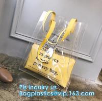 China Toiletry Cosmetic Pvc Handle Bag, pvc bag withTube handle custom popular pvc bag wholesale, Waterproof Transparent Cosme for sale