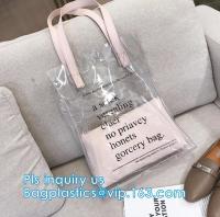 China Toiletry Cosmetic Pvc Handle Bag, pvc bag withTube handle custom popular pvc bag wholesale, Waterproof Transparent Cosme for sale