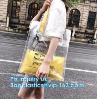 China Toiletry Cosmetic Pvc Handle Bag, pvc bag withTube handle custom popular pvc bag wholesale, Waterproof Transparent Cosme for sale