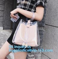 China EVA pvc lady packing handbag, Online shop china fashion transparent PVC ladies handbag, holographic handbag, Cosmetic Tr for sale