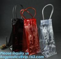 China oem produced cooler pvc wine bag, ice bag for wine bottle/ PVC ice bag, bottle cooler dry ice bag for bar, restaurant for sale