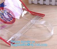 China PVC and non woven zippered apparel packaging bag, gift package bag with handle, bags with zipper and sewn handle, carry for sale