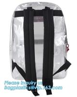China High School Pvc Backpack Bag In Bag In America With Cosmetic Bag, Clear pvc backpack, clear plastic bags, clear backpack for sale