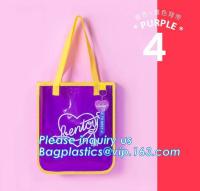 China Shoulder Tote Pouch Clear PVC Beach Bag With Interior Pocket, jelly pvc women big design handbag shoulder sling bag of l for sale