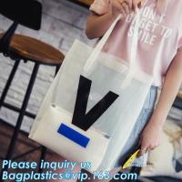 China PVC Mini Letter Printed Handbag Clear Laser Shoulder Bag For Women Children, travel gift garment wine makeup shoulder ha for sale