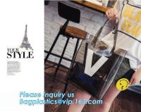 China PVC Mini Letter Printed Handbag Clear Laser Shoulder Bag For Women Children, travel gift garment wine makeup shoulder ha for sale