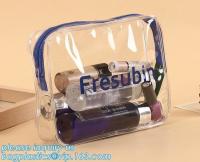 China Soft PVC EVA Clear Plastic Vinyl Cosmetic Packaging Bag with Zipper, makeup pouch transparent PVC clear cosmetic bags for sale