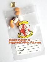 China Medical Zipper Bag/LDPE Medical zipper bag/Medicine zipper Bag, writable medical k pills capsule packaging bag zip for sale