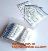 China BIODEGRADABLE medical k pill bags white block, medical zipper closing bags, Disposable medical surgical packaging for sale