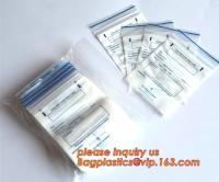 China BIODEGRADABLE medical k pill bags white block, medical zipper closing bags, Disposable medical surgical packaging for sale