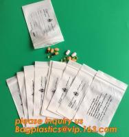 China medical packaging plastic sterilized medical k bag, block writable zip lock drug medical envelope bags, packaging for sale