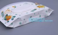 China Wet wipe pouch baby wipe case holder dispenser refillable wet wipe, cartoon pattern travel wipes dispenser holder reusab for sale