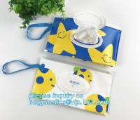 China Eco-friendly reusable custom printed zipper top plastic EVA wet wipe, Cheap Custom Plastic packaging bag baby eva tissue for sale