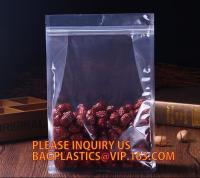 China pp k crystal bag, polypropylene zipper Double Zipper Track LDPE Plastic Transparent Zip Lock Bag for sale