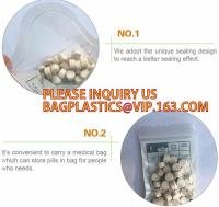 China Recloseable k PE bags/ LDPE material Medicine zipper bag/ clear PE pouch, Heavy duty LDPE double-track zipper pac for sale