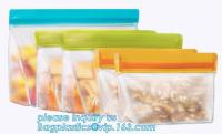 China Food Grade Leakproof Fresh Large Zipper Freezer Reusable Silicone Food Preservation Storage Bags With Bagplastic for sale