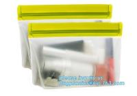 China Food Grade Leakproof Fresh Large Zipper Freezer Reusable Silicone Food Preservation Storage Bags With Bagplastic for sale