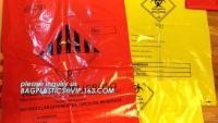 China Linear Low-Density Polyethylene Medical Waste Bags Ideal for use in hospitals, medical clinics, doctors offices nursing for sale