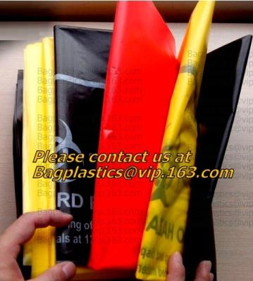 China Plastic Bags, Biohazard Bags, Red Biohazard Waste Bags, Medical Waste Bag, Infectious Bags, Securely contain hazardous c for sale