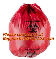 China Medical Biohazard Waste Garbage Bag, biohazard drawtape trash bag, hospital garbage bag, biohazardous refuse bag, bageas for sale