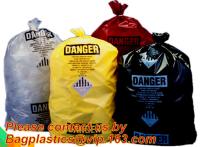 China Extra large capacity biohazard drawtape trash bag interleaf coreless roll plastic hospital garbage bag, Medical Disposab for sale
