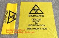 China biodegradable biohazard eco bag, PE poly Biohazard Medical Waste Disposable Bag, Extra large capacity biohazard drawtape for sale