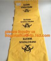 China Extra large capacity biohazard drawtape trash bag interleaf coreless roll plastic garbage bag for hospital use, Industri for sale