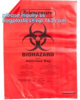 China Biohazard infectious plastic waste bags Dustbin liners, PE biohazard eco bag, Biohazard Bags for medical waste use, pac for sale