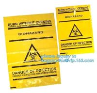 China Clinical Waste Bag, Heavy Duty Sacks, PE biohazard eco bag, PE disposable Lab bag/Medical waste bag/Biohazard bag on rol for sale