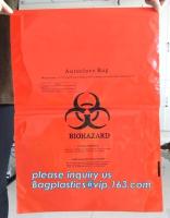China Heavy Duty Dustbin liner Plastic biohazard infectious waste, Biohazard Garbage Bag for Medication, biohazard on roll cus for sale