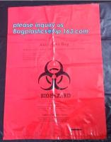 China Heavy Duty Dustbin liner Plastic biohazard infectious waste, Biohazard Garbage Bag for Medication, biohazard on roll cus for sale