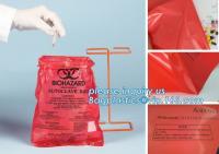 China Draw string Biohazard garbage/trash bag for infecciosas/hospital use, biohazardous waste bag, bagplastics, bagease, pac for sale