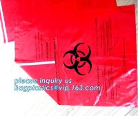 China biohazard infectious waste Dustbin liner, 3 wall or 4 wall document pouch, Healthcare Trash Bags, bagplastics, bagease for sale