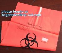 China Biohazard medical waste bag yellow plastic draw tape bag, promotional medical bags, madical biohazard bags, bagplastics for sale