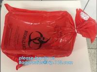 China medical waste disposal plastic bag Biohazard garbage bags, medical disposable bag, disposable lab medical biohazard wast for sale