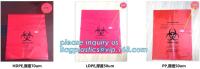 China Biohazard Bag Linear Low Density, Red Isolation Infectious Waste Bag, Zip-Closure Biohazard Specimen Bags, bagplastics for sale