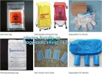 China Biohazard Bag Linear Low Density, Red Isolation Infectious Waste Bag, Zip-Closure Biohazard Specimen Bags, bagplastics for sale