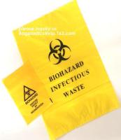 China Safty biohazard bag for medical waste, biohazard specimen transport reclosable, Infectious Waste, bagplastics, bagease for sale