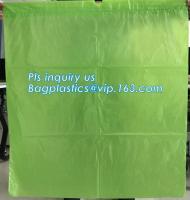 China Extra large capacity biohazard drawtape trash bag interleaf coreless roll plastic garbage bag for hospital use, DRAWSTAP for sale