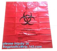 China Yellow with black biohazard logo plastic drawstring trash bag, High quality Useful Trash Bag with Drawstring, BAGEASE for sale
