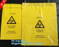 China Adhensive tape bag, self seal bagsYellow/red/black biohazard infectious/medical waste bag/liner with drawcord/drawstring for sale