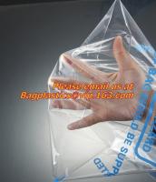 China 60 micron clear LDPE plastic cotton draw string garbage biohazard bag, Custom printed compostable flat on roll trash bag for sale