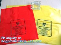 China Medical biohazard bag PE safety red color waste bags for medical, biohazard trash bag on roll with cheap price, bagease for sale