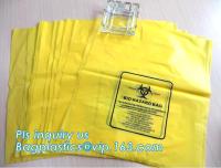 China Medical biohazard bag PE safety red color waste bags for medical, biohazard trash bag on roll with cheap price, bagease for sale