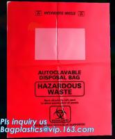 China Medical biohazard bag PE safety red color waste bags for medical, biohazard trash bag on roll with cheap price, bagease for sale