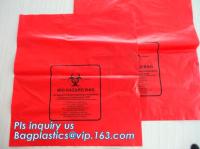 China Medical biohazard bag PE safety red color waste bags for medical, biohazard trash bag on roll with cheap price, bagease for sale