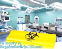 China Medical biohazard bag PE safety red color waste bags for medical, biohazard trash bag on roll with cheap price, bagease for sale