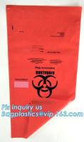 China Large Capacity Red Biohazardous Disposal Medical Waste Plastic Trash Bags on Roll, High temperature resistance 120C Bioh for sale
