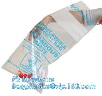 China High temperature resistance 120C Biohazard Garbage Bags Medical Wast Bags for Sterilization Used in Hospital, bagease for sale