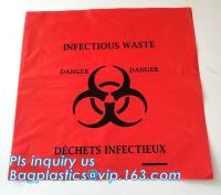 China High temperature resistance 120C Biohazard Garbage Bags Medical Wast Bags for Sterilization Used in Hospital, bagease for sale